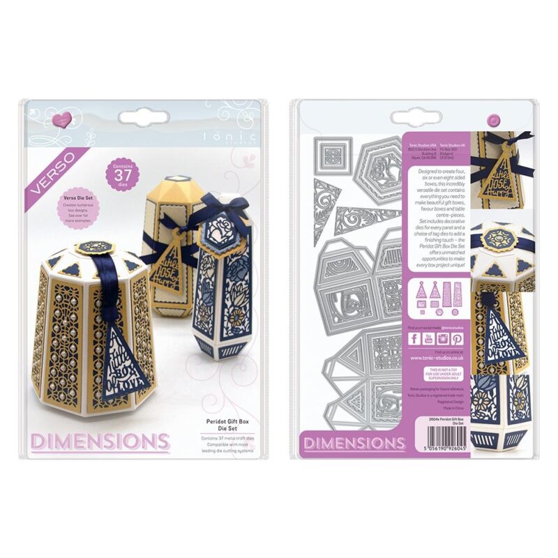 Tonic Studios – Dimensions – Peridot Gift Box Die Set – Devoted Crafts